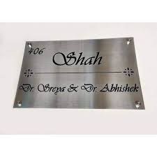 Stainless Steel Name Boards | Customizable Steel Name Plates