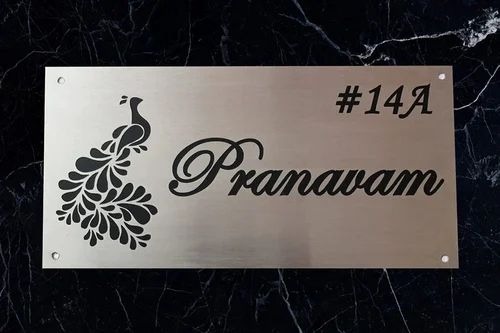 Stainless Steel Name Boards | Customizable Steel Name Plates