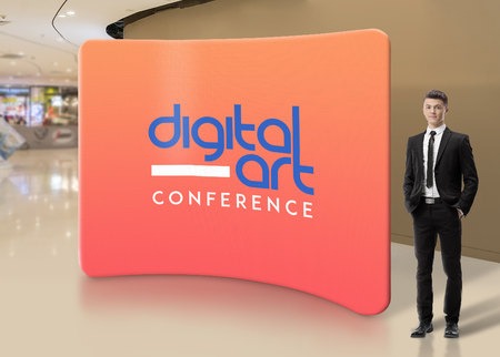 Shop Curved Pop Up Display | Anything2Print