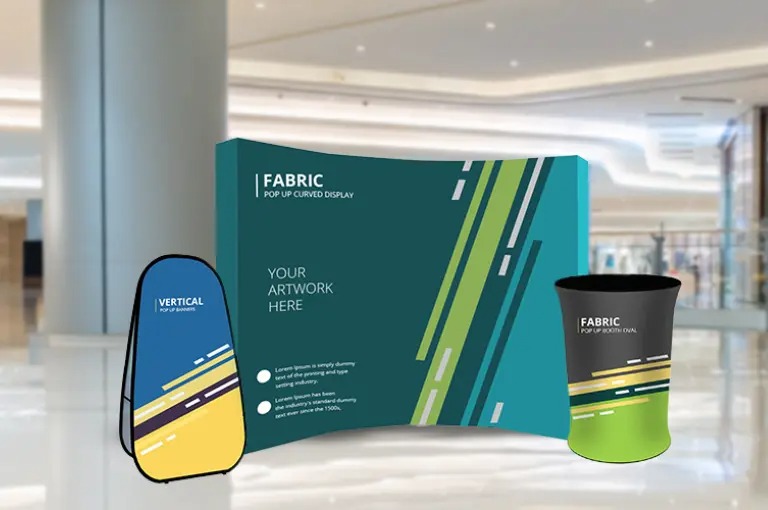 Shop Curved Pop Up Display | Anything2Print