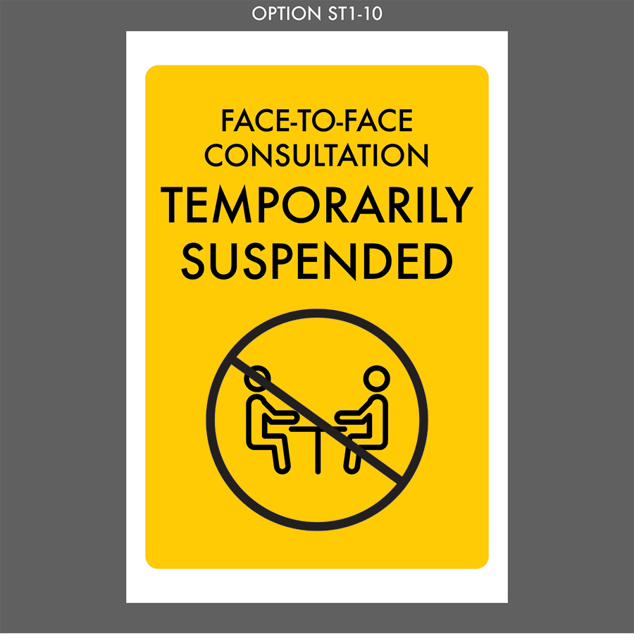 Short Term Window Sticker (300mm x 450mm)