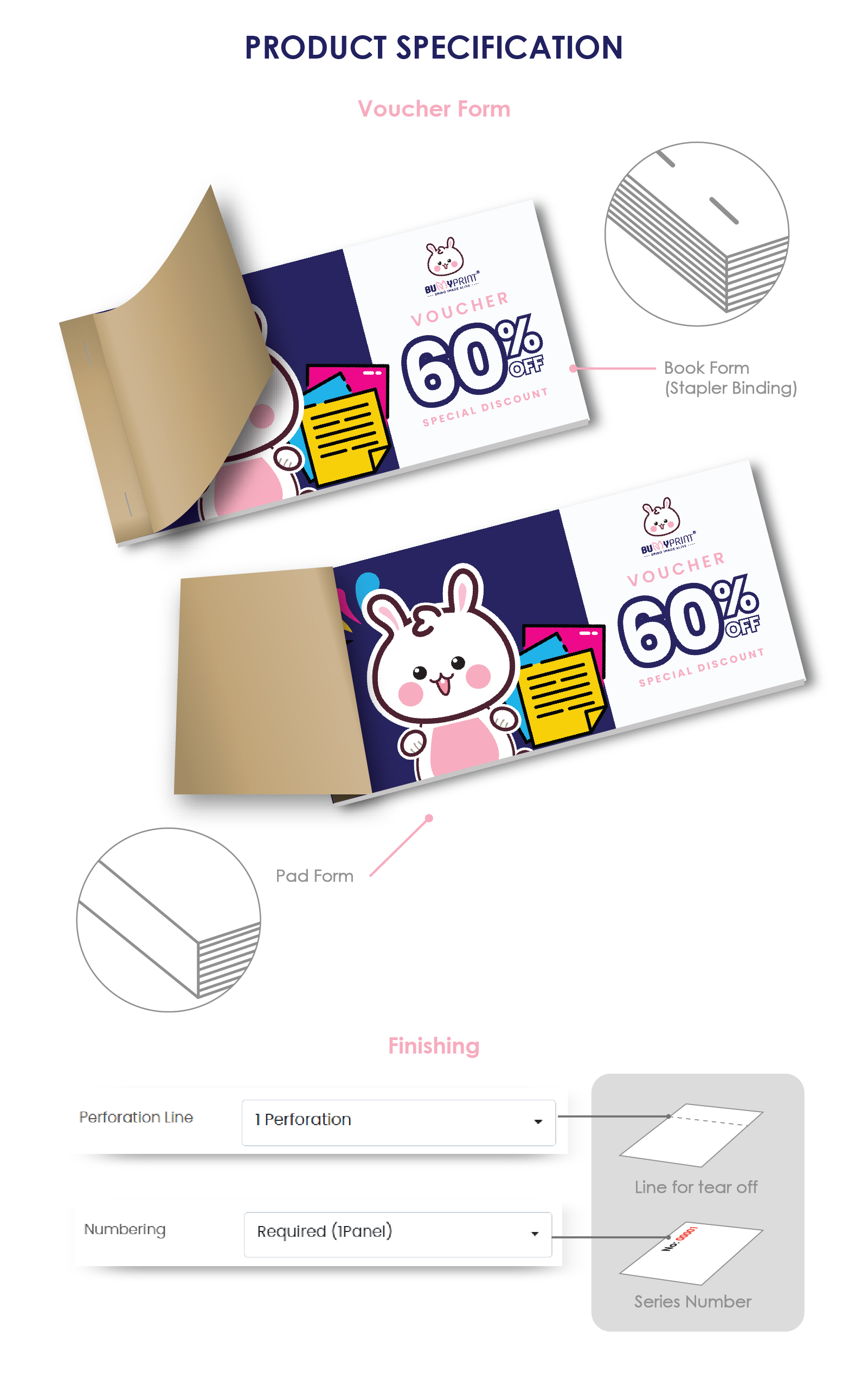 Voucher (Booklet) - Bunny Print