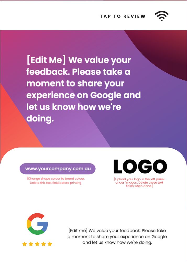 Explore Custom Custom Branded Google Review Counter Stand - Bold ...