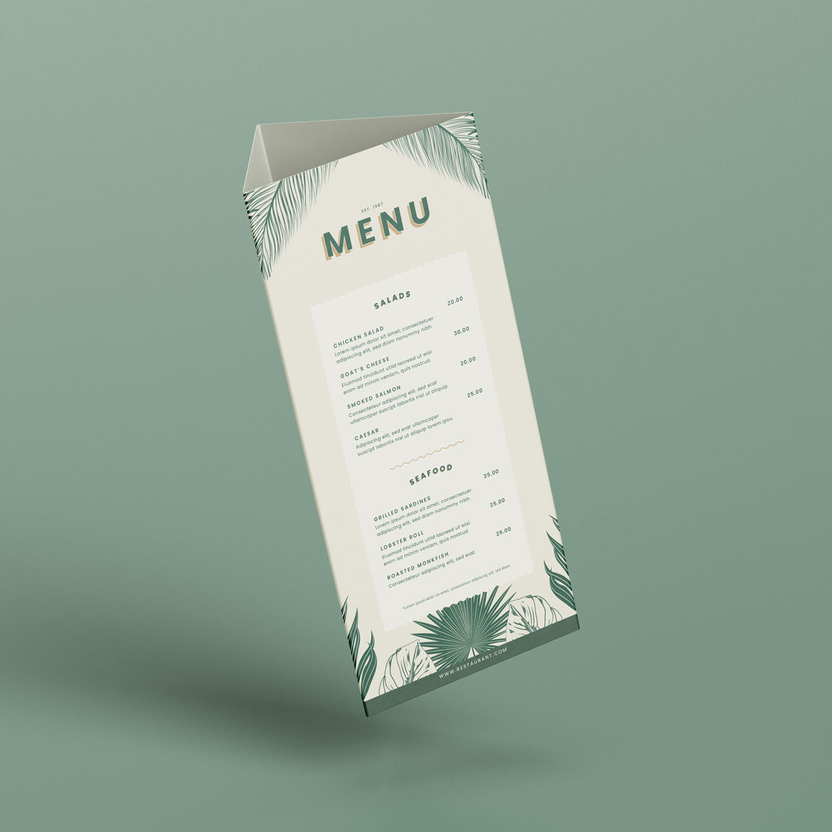 Table Tent Cards Three Sides - Creative Print Group