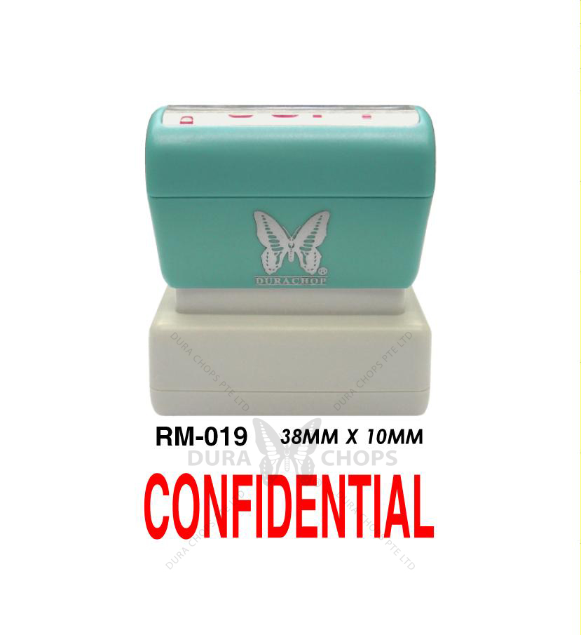 CONFIDENTIAL Ready Made Stamp | 38 X 10mm Waterproof - Dura Chops