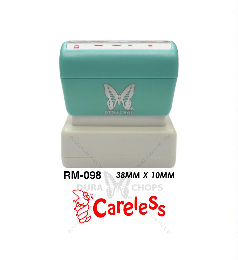 CARELESS Ready Made Stamps 38 X 10mm | Oil-Based Ink - Dura Chops