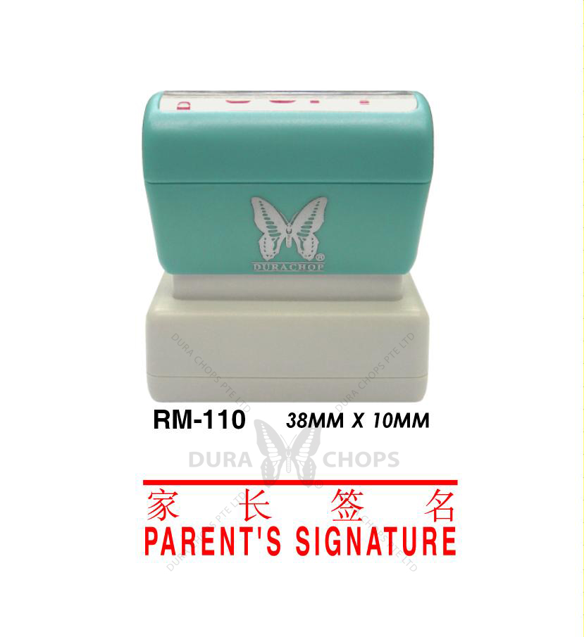 PARENT'S SIGNATURE Ready Made Stamps | 38 X 10mm - Dura Chops