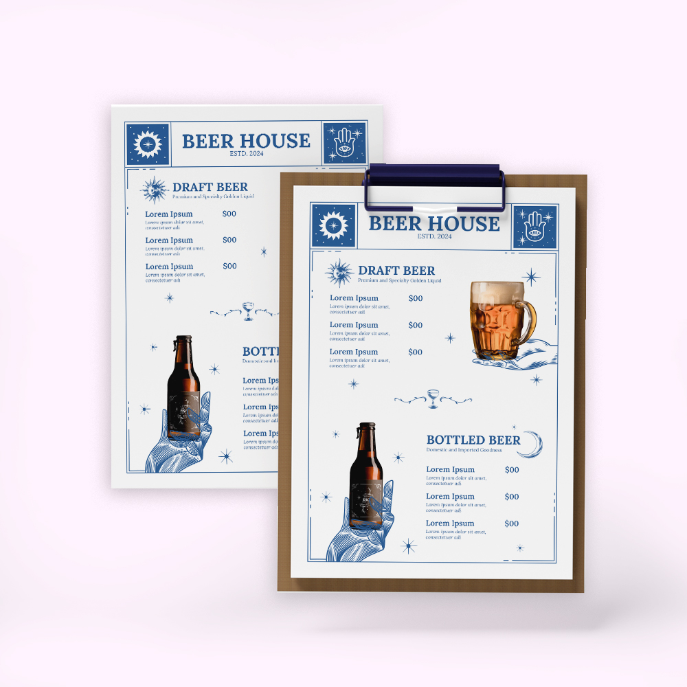 Dine In Menus