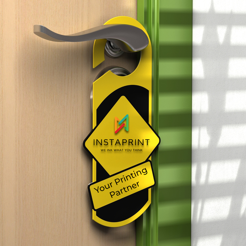 Single-Side Door Hanger Printing Dubai | Instaprint UAE