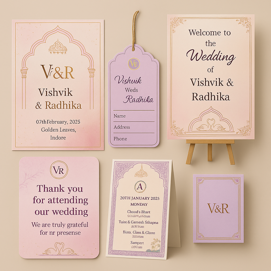 Explore Custom Wedding Collateral Kit Signature Templates & Personalize ...