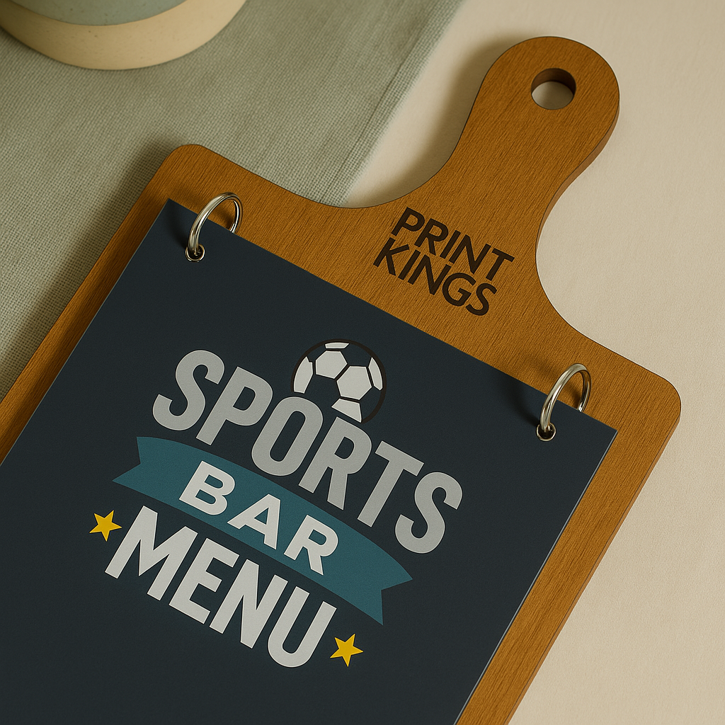 Browse Design - Handle Menu with Ring Binding - printkings.com