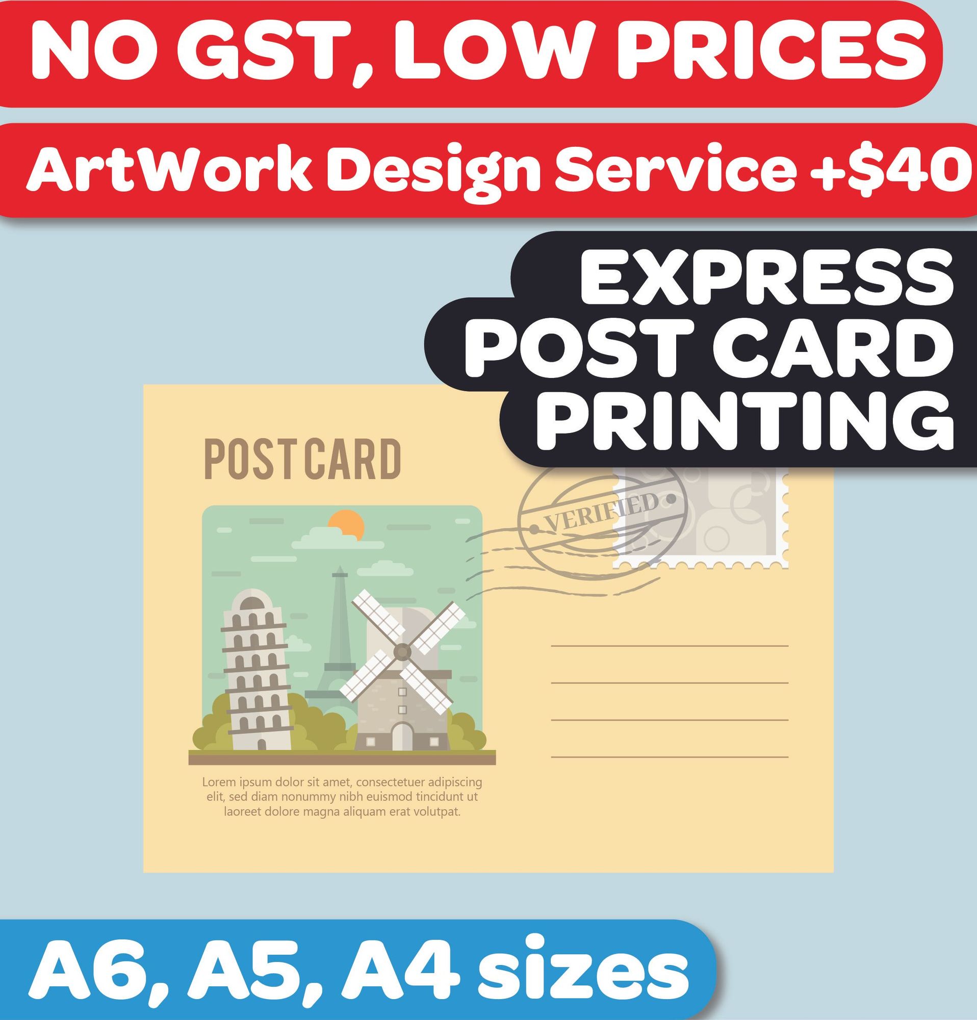 No GST!!! Cheap Post Card Printing in Singapore