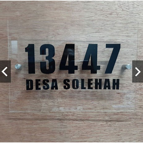 Home Address Signage Transparent
