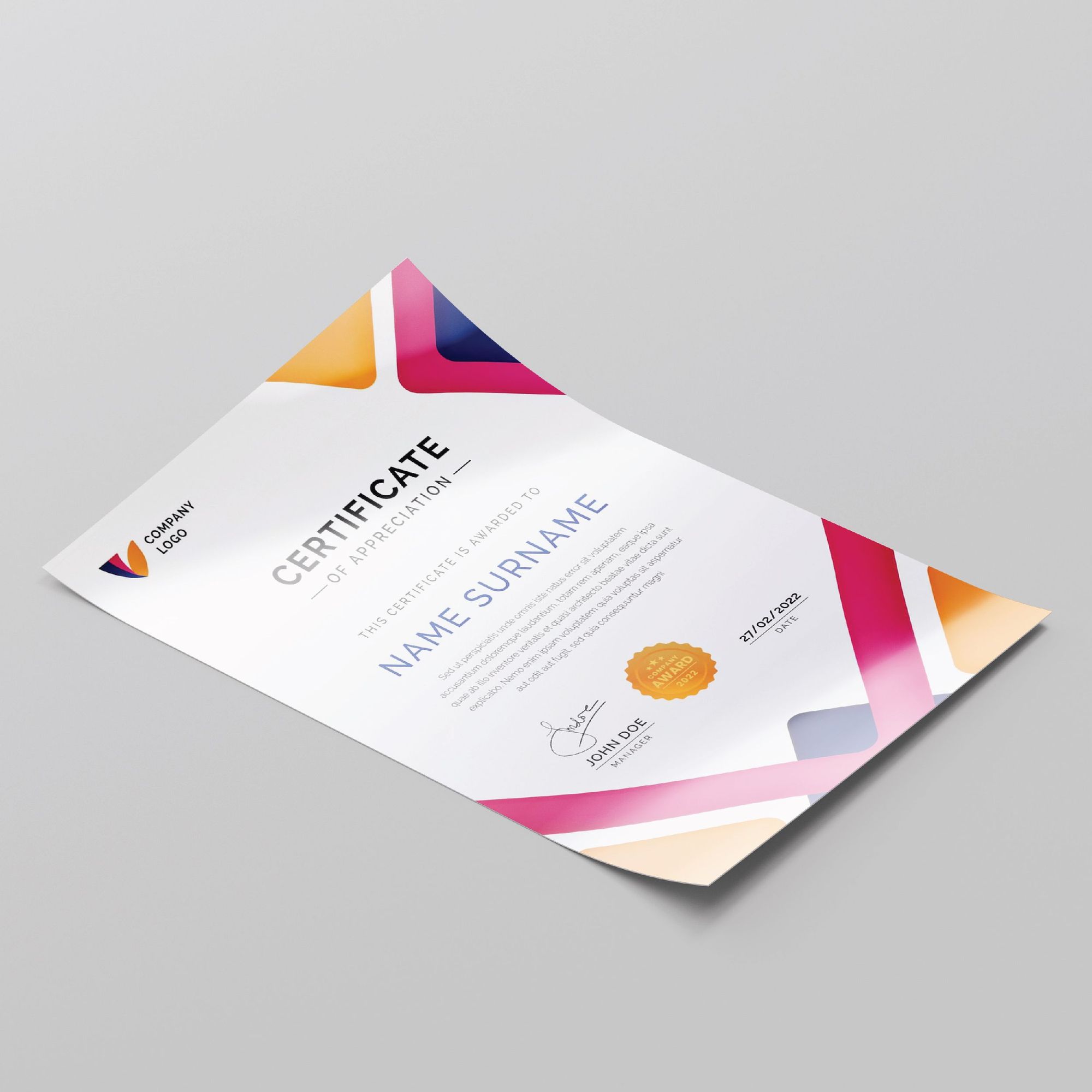 Certificate - OnePrintStation Dot My Plt