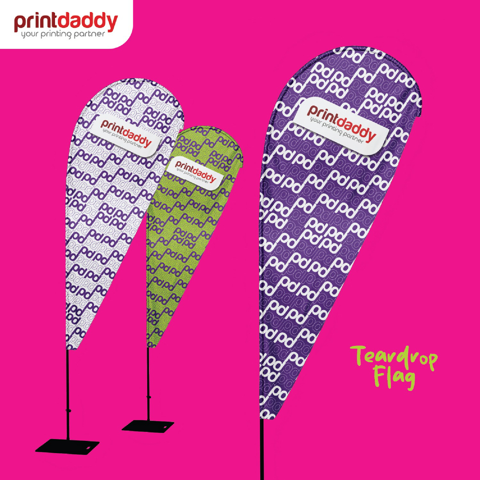 Printdaddy.my︱Teardrop Banner︱Beach Flag︱Water Drop Flag