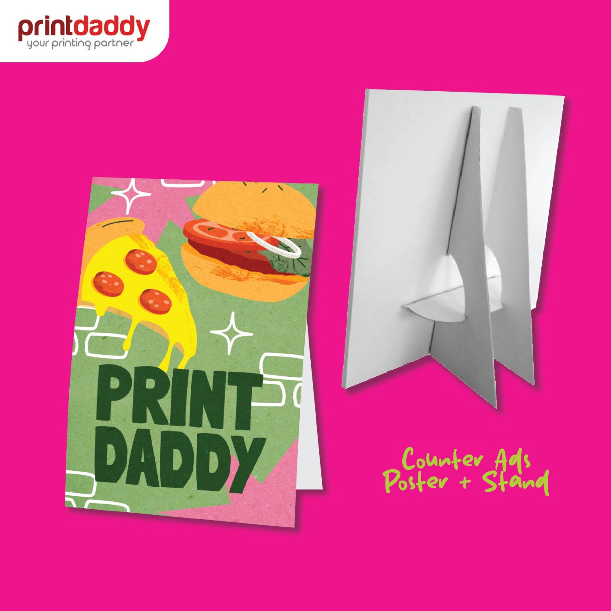 Printdaddy.my︱Counter Ads Poster + Butterfly Stand I Inkjet Printing