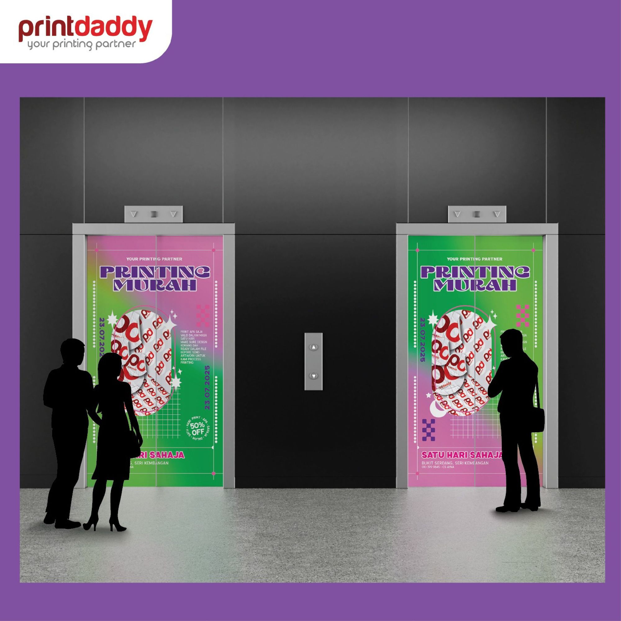 Printdaddy.my︱Lift Sticker I Escalator Sticker