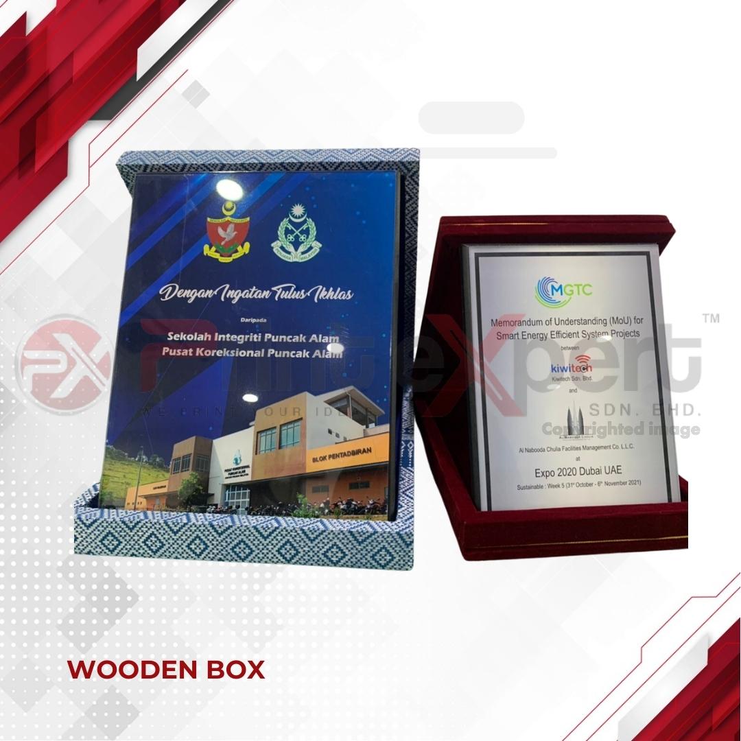 Plaque Wooden Box Printing