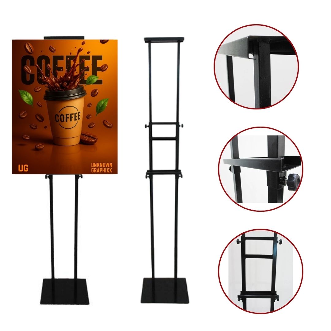 H Stand/Adjustable Poster Stand Square Straight Printing Service