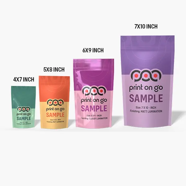 Stand-Up Pouch Sample Kit | Test Before Bulk Order | Print on go
