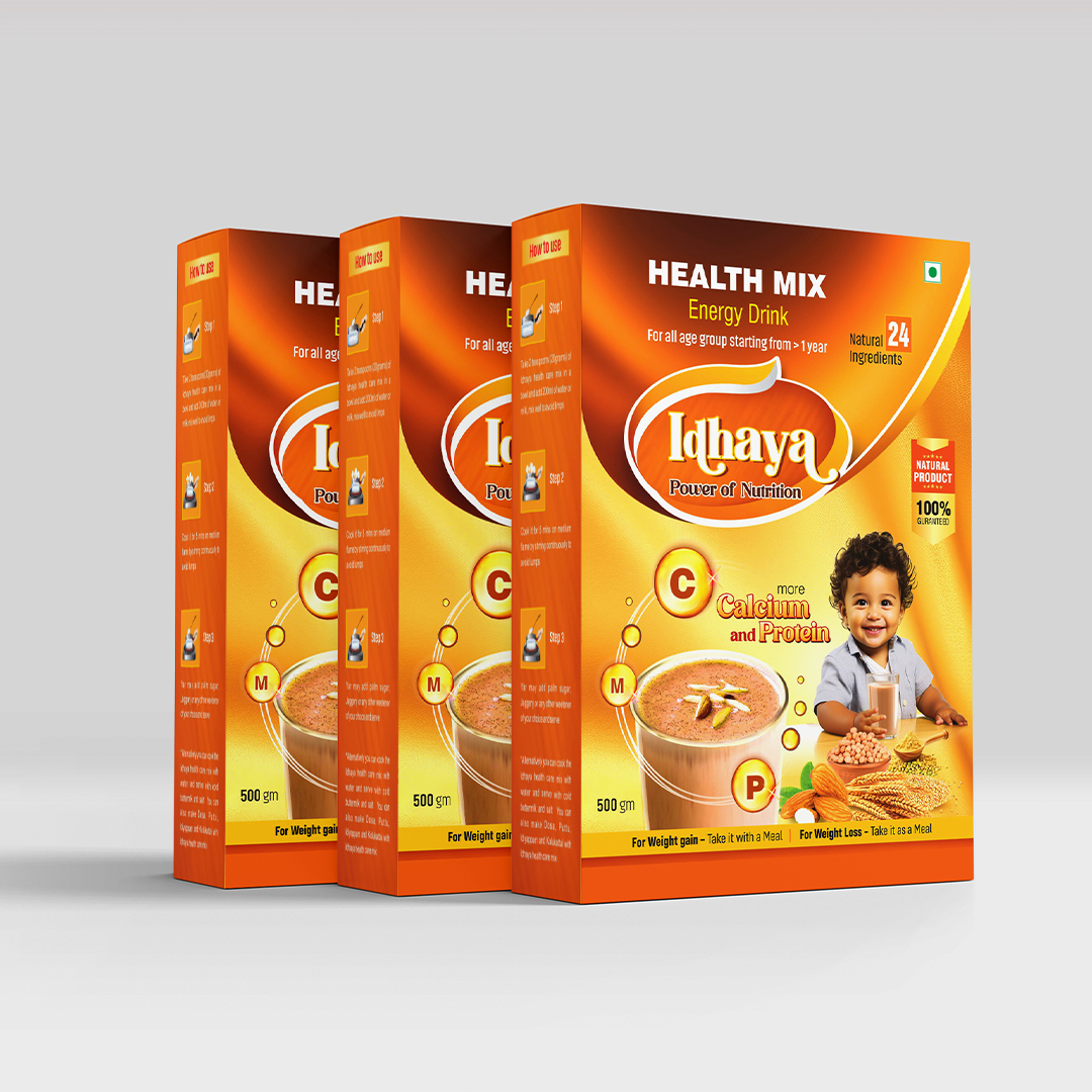 Custom Health Mix Mono Carton Boxes | Printed Packaging India