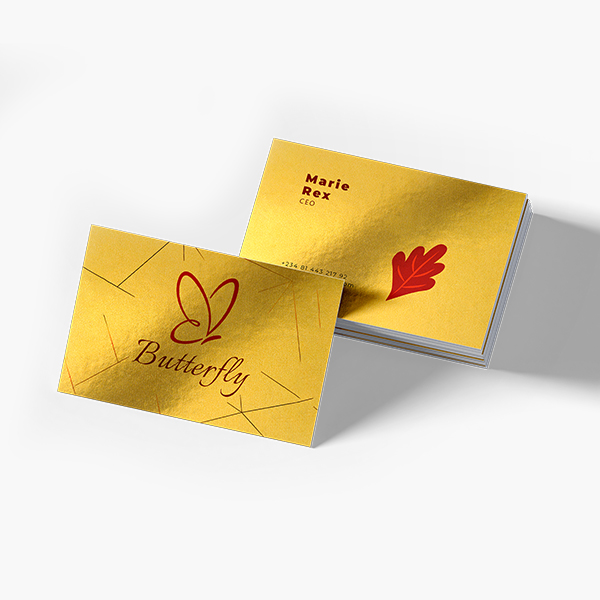 Buy Gold Metallic Business Cards Online | Premium & Custom