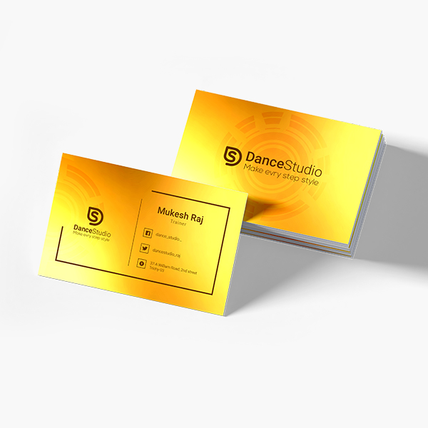 Premium Synthetic Gold Business Cards Online - Custom Print on Go
