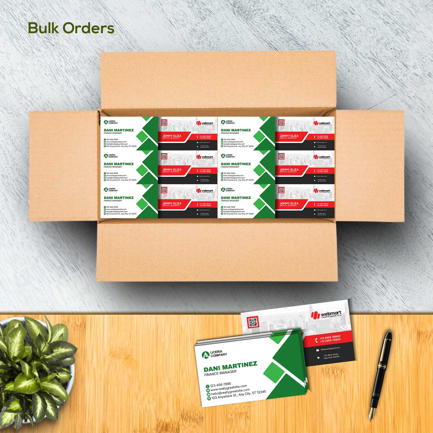 Bulk Standard Business Cards - Custom Prints Online | print on go