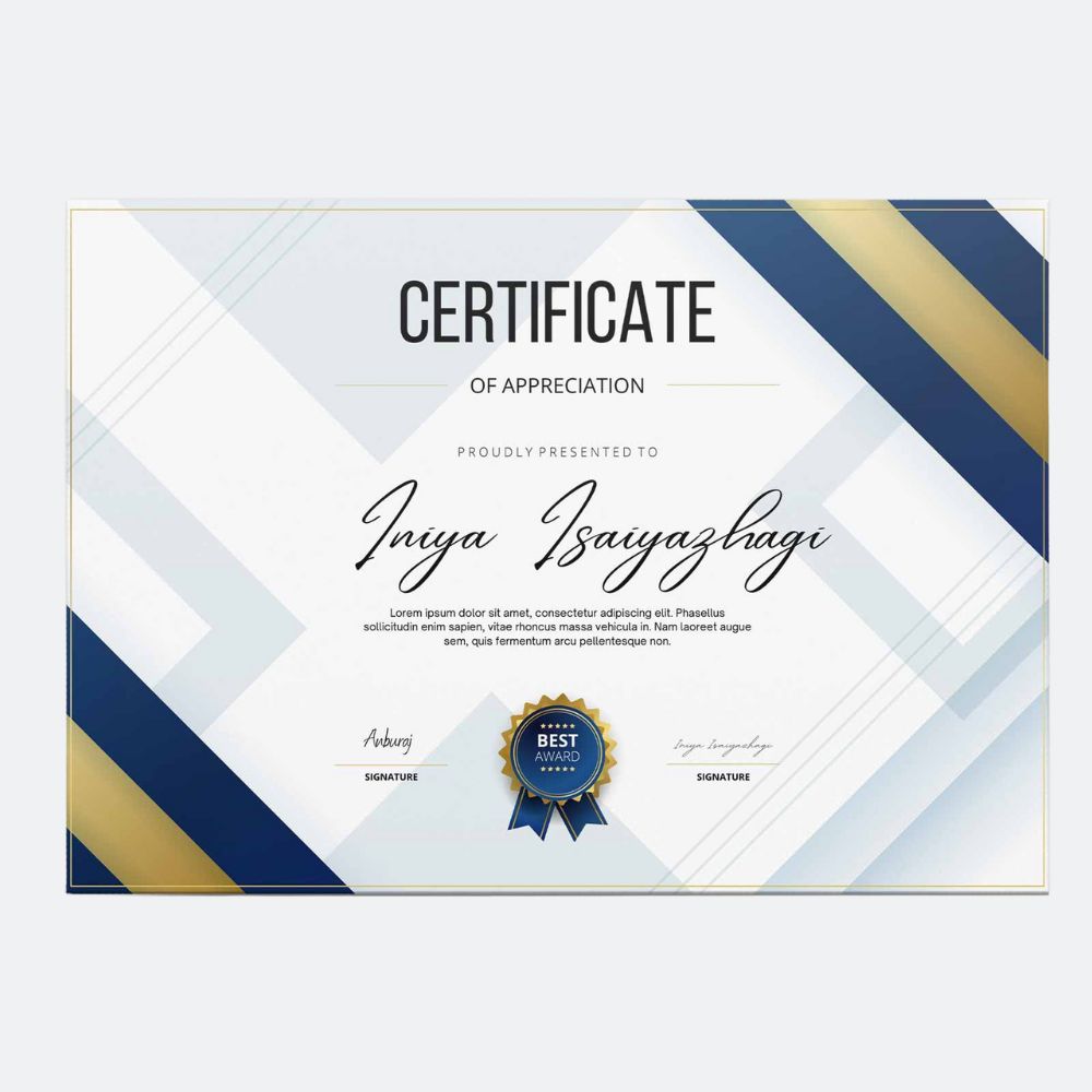 Standard Certificates - Printo Document Services Private Limited