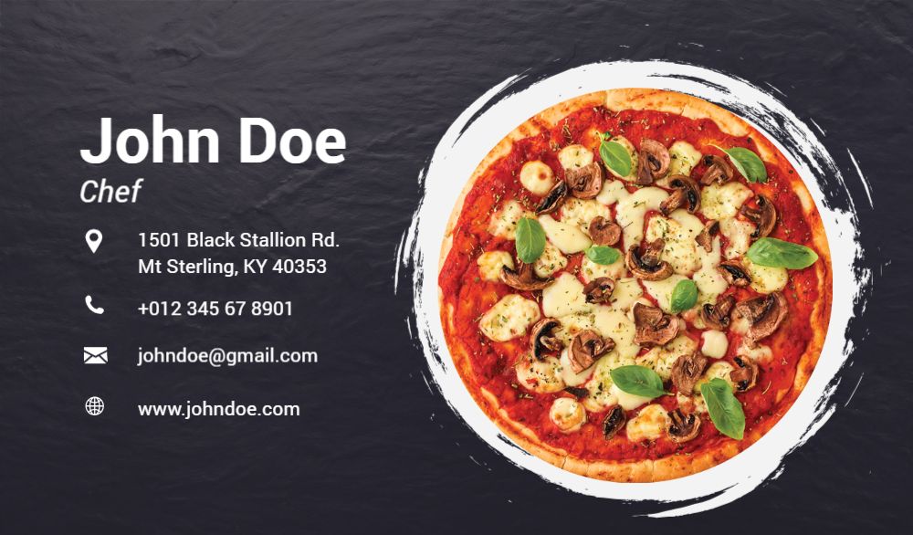 Spot UV Visiting Card Templates - Food & Beverage