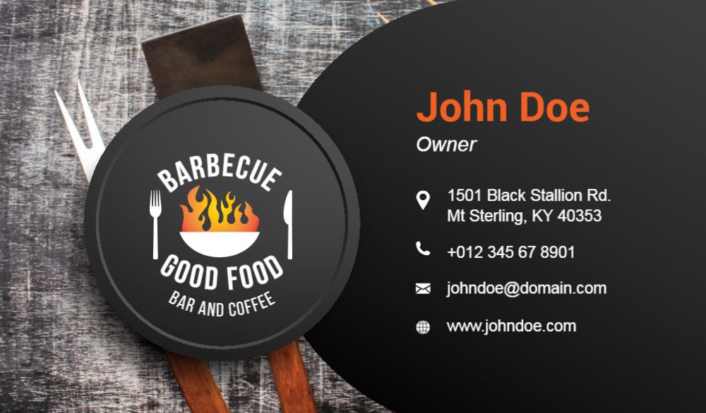 Spot UV Visiting Card Templates - Food & Beverage
