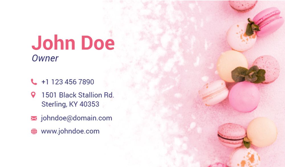 Spot UV Visiting Card Templates - Food & Beverage