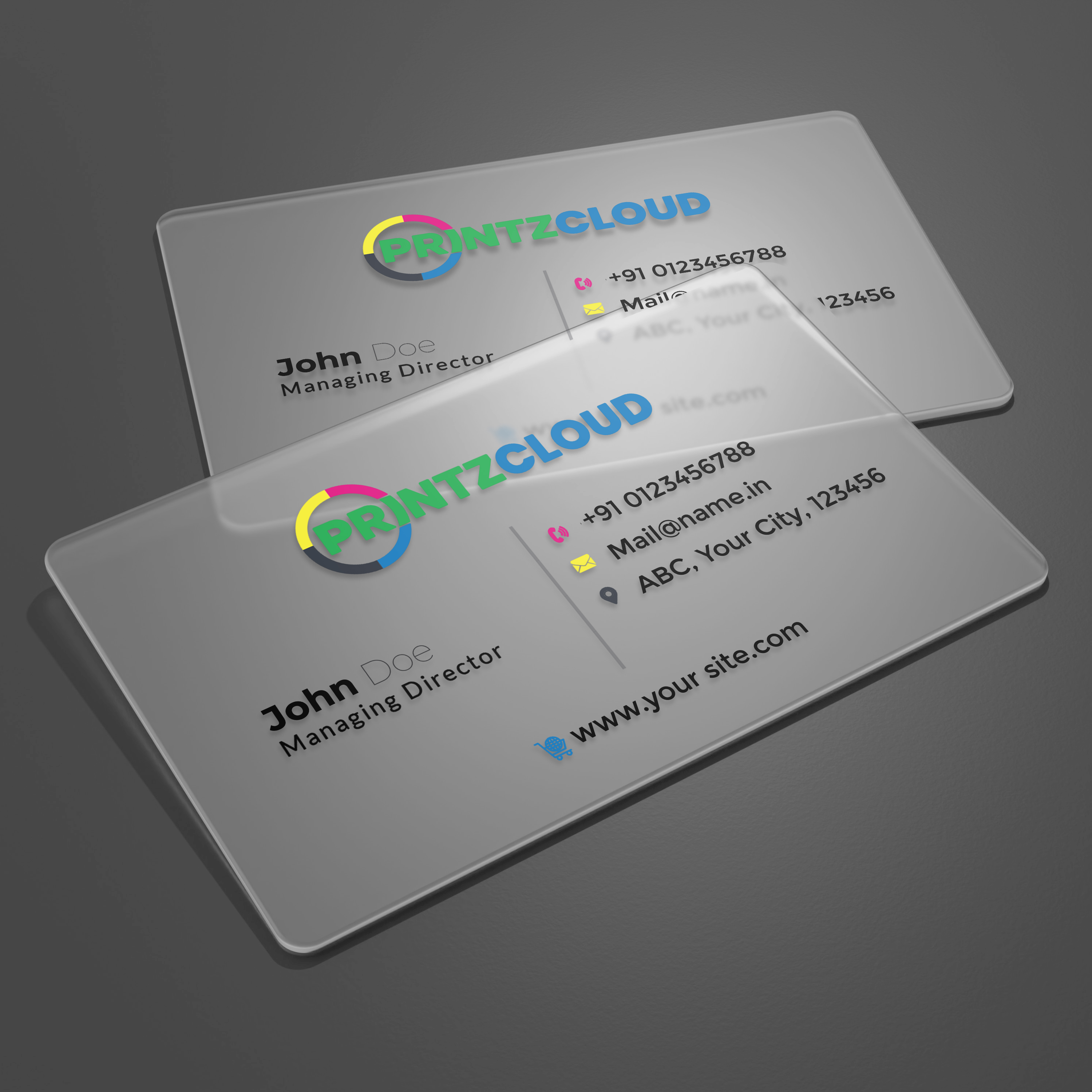 Transparent Visiting Cards – Sleek, Modern and Memorable.