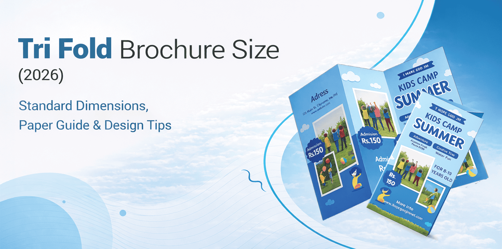 Tri Fold Brochure Size (A4, DL, A5) – Dimensions & Layout Guide