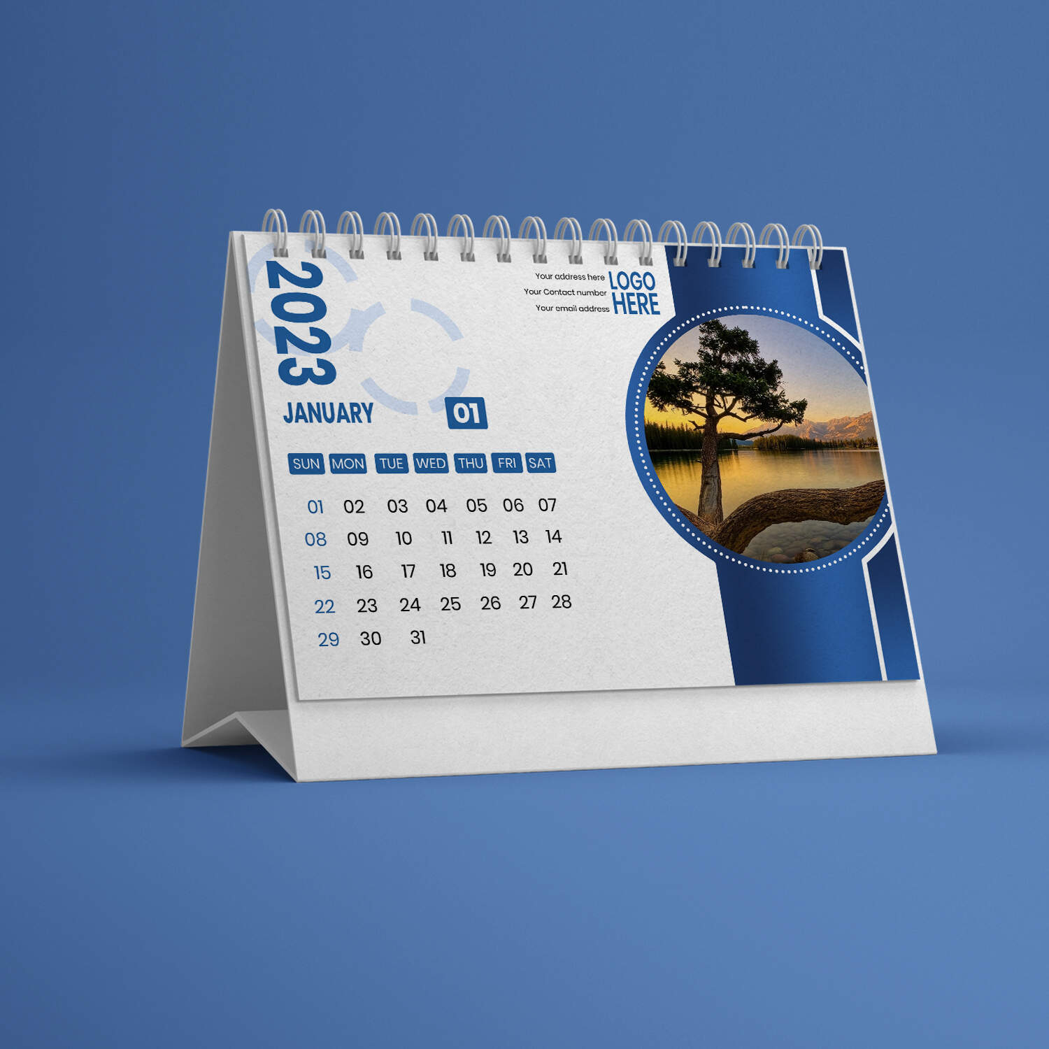 A5 Landscape Calendar | Custom Table Calendar Printing