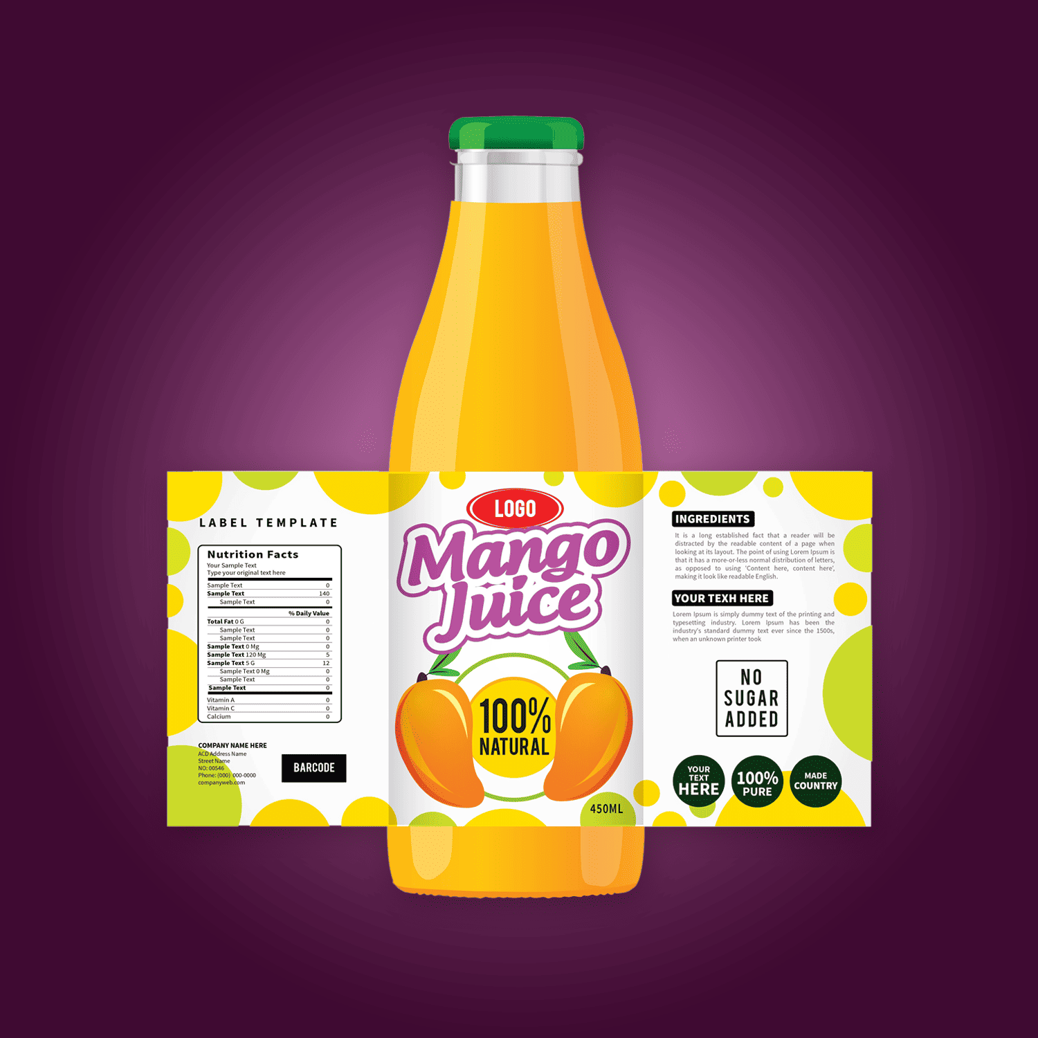 Bottle Label Design | Custom Bottle Labels Printing