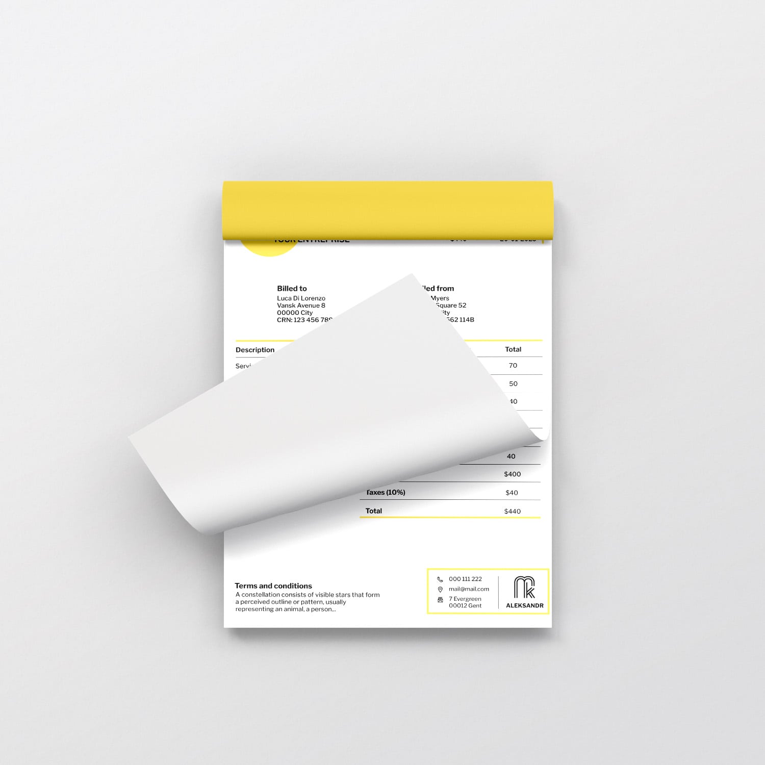 Custom Invoice Books Printing