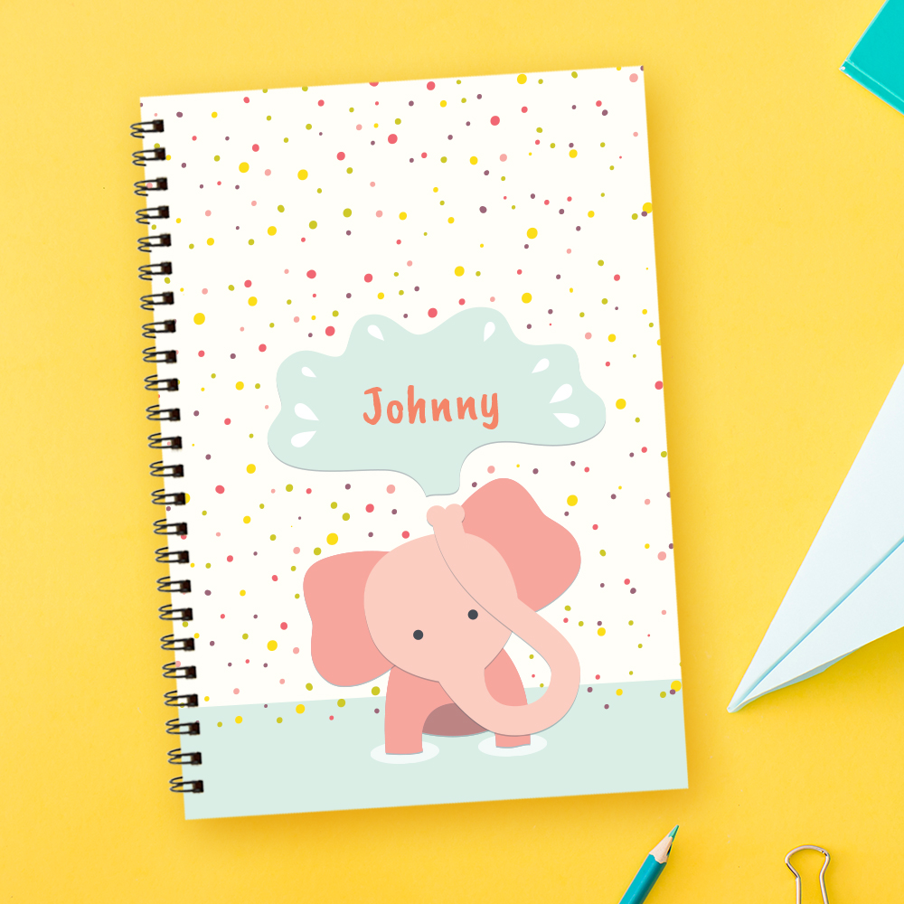 Personalised Notebook - Elephant