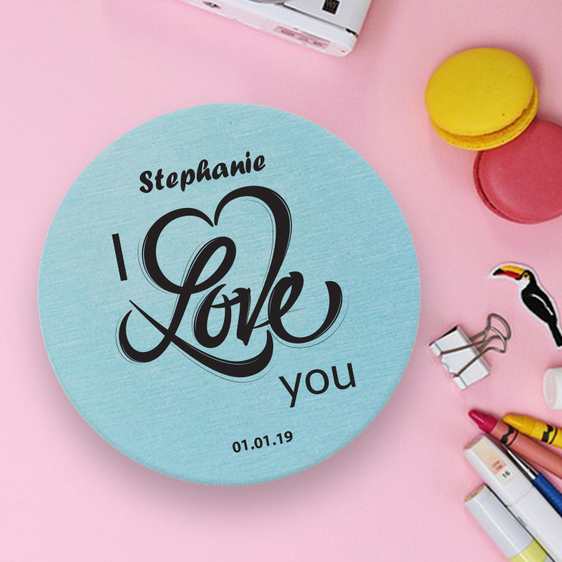 Personalised Coaster - Love with Heart